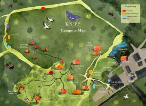 Campsite Map - Knepp Estate, West Sussex