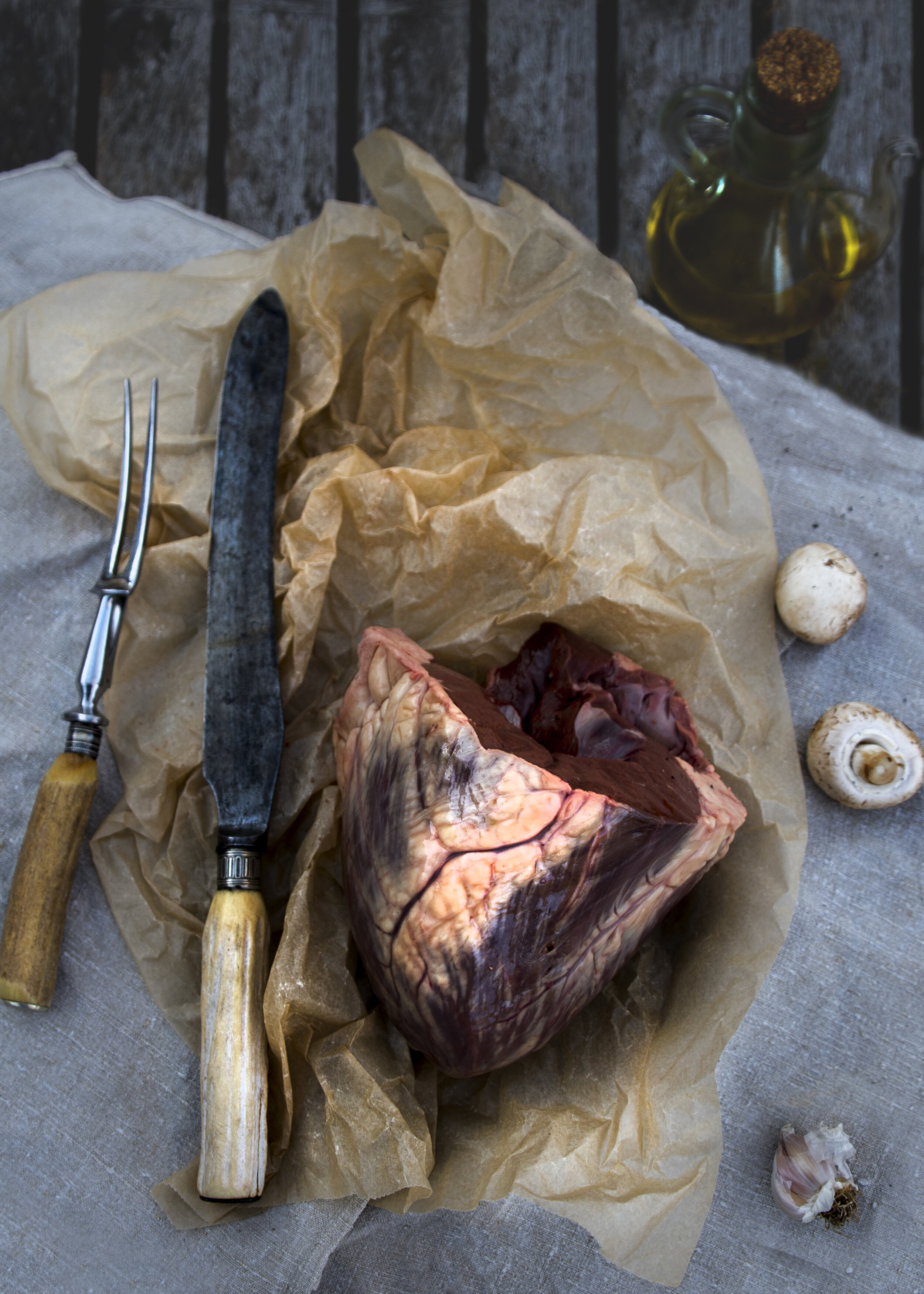 Knepp Wild Range Meat - Organic, pasture fed free roaming Ox heart